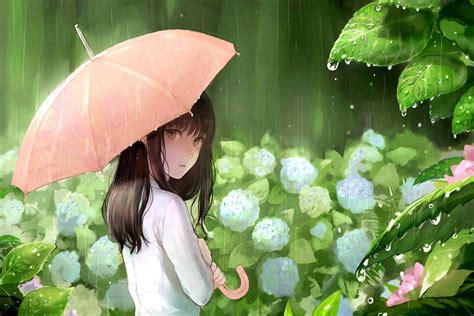 Cute Anime Rain Girl Wallpapers Top Free Cute Anime Rain Girl