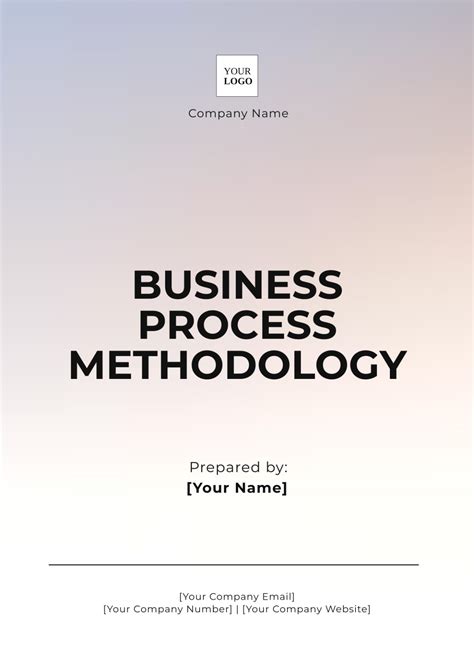 Free Business Process Methodology Template To Edit Online