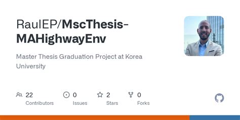 Github Raulepmscthesis Mahighwayenv Master Thesis Graduation Project At Korea University