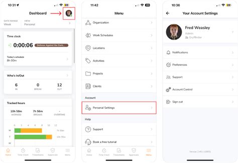 Mobile App Updating Your Account Settings