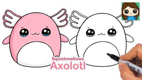 How To Draw An Axolotl Easy Squishmallows Youtube