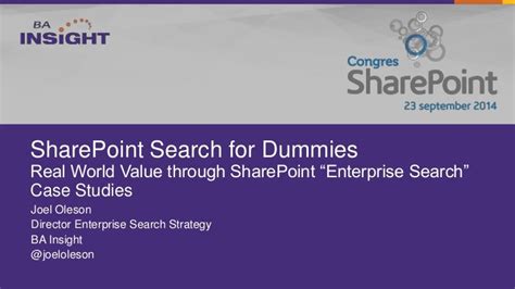 Sharepoint Search For Dummies