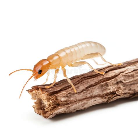 A Close Up View Of A Termite On A Piece Of Wood Highlighting Its