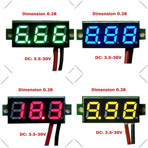2wire Dc 350 300v Digital Voltmeter Module 028 Blue Led Voltage