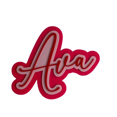 Cursive Name Wall Sign Personalised Peach And May