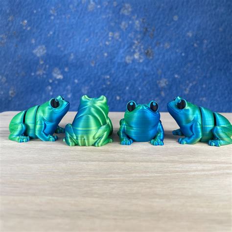 Flexi Fidget Frog Toy 3d Printed Articulated Stim Etsy