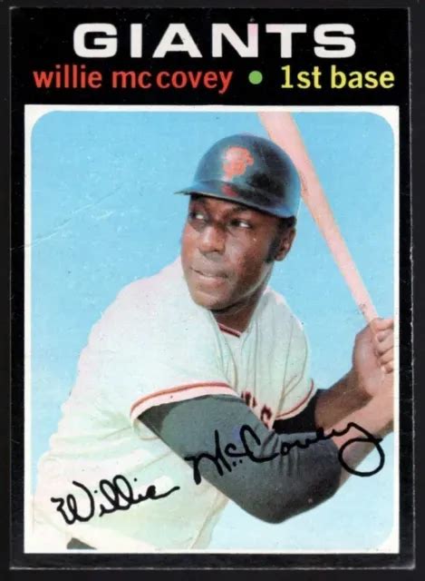 WILLIE MCCOVEY SAN Francisco Giants 1Ère Base 50 Sp 1971 Topps Vintage