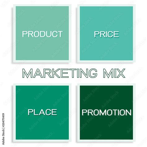 Marketing Mix Strategy Or 4ps Model Chart Stock Vector Adobe Stock