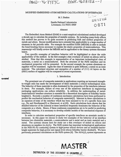Modified Embedded Atom Method Calculations Of