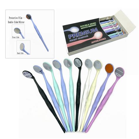 10pcs Box Dental Double Sided Mouth Mirror Autoclavable Premium Front