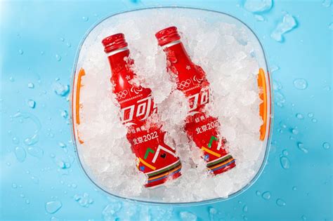 Bottle Of Coca Cola Specially For 2022 Beijing Winter Olympics With Ice
