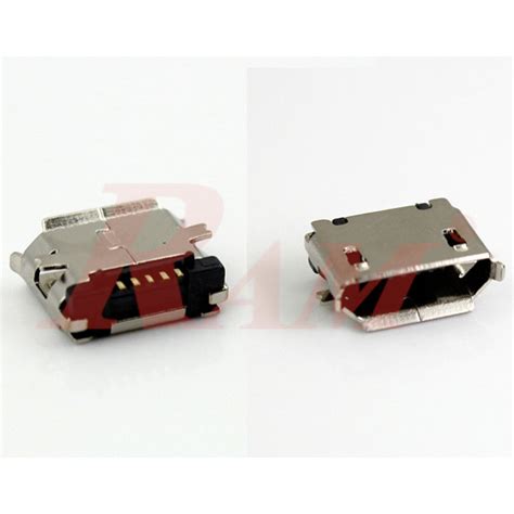 Usb Connector On Pcb Micro B Type Female 5 Pin Sku Usb6 Ram