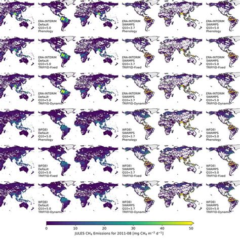 Example August 2011 Of Wetland Ch 4 Emissions Generated From Each