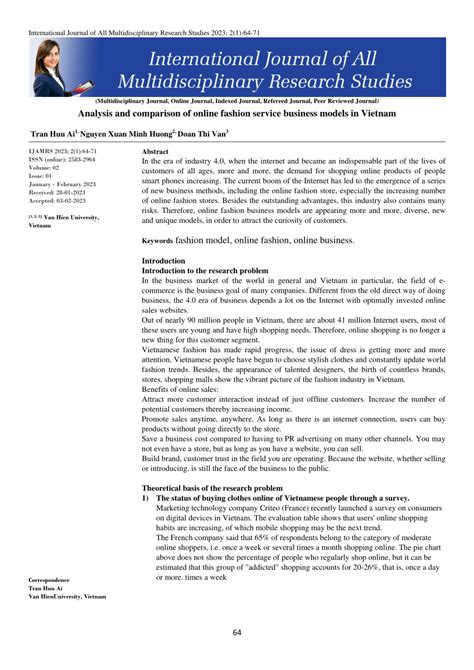 Pdf Analysis And Comparison Of Online Fashion Service Business Models