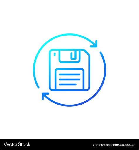 Backup Floppy Disk Line Icon Royalty Free Vector Image