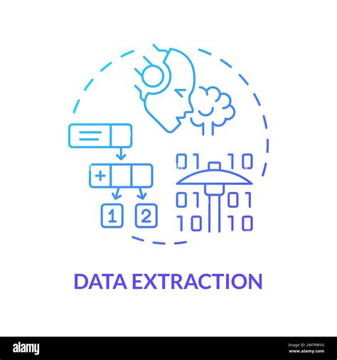 Data Extraction Blue Gradient Concept Icon Stock Vector Image And Art Alamy