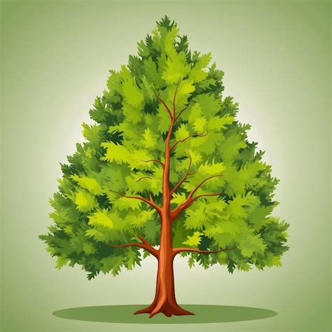 Árbol de dibujos animados de colores Imagen Premium generada con IA