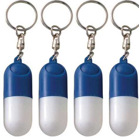 K104 Plastic Capsule Shaped Pill Holder Key Chain Hk