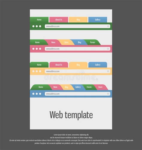 UI Template Web Elements UX Stock Vector Illustration Of Infographic Organization