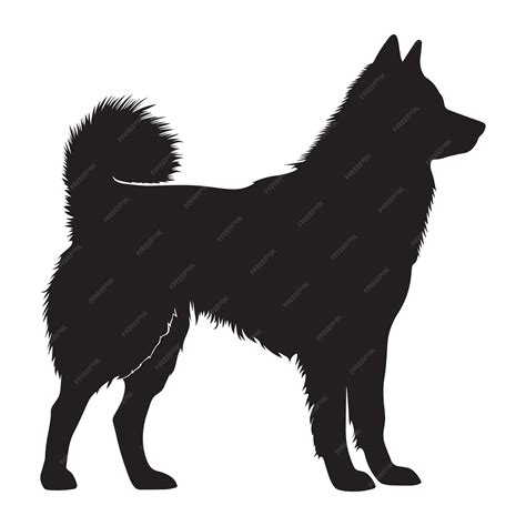 Alaskan Malamute Dog Silhouette Dog Clipart Vector Illustration In