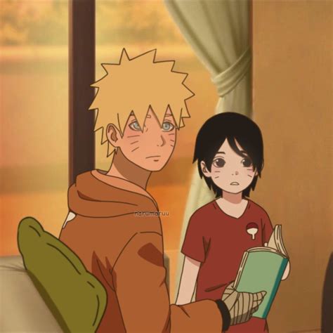 Naruto And Sarada Uchiha Drawn From Boruto Screenshot Naruto And