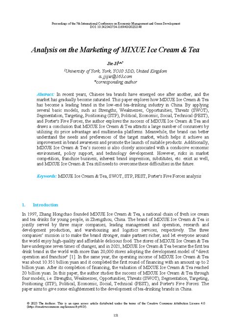 Mkt 101 Strategic Analysis Of Mixue Ice Cream And Tea Marketing Studocu