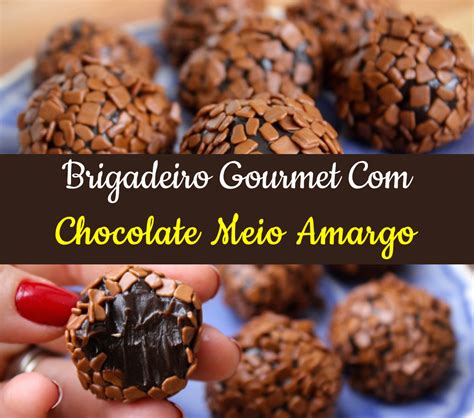 Brigadeiro Gourmet Chocolate Meio Amargo Doces Amor
