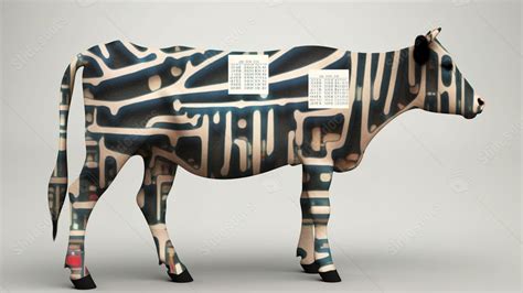 Best Black And White Cow Powerpoint Background For Presentation