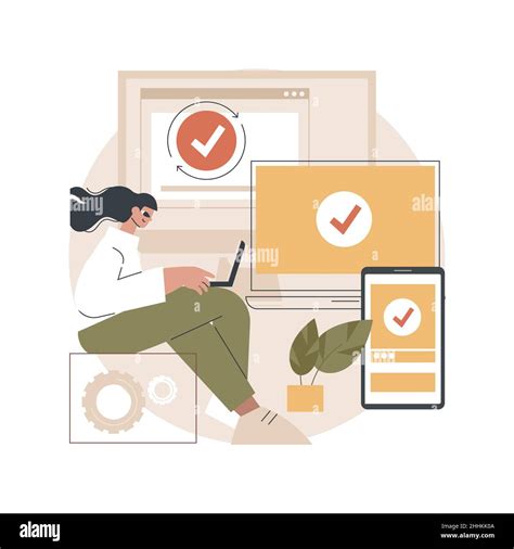 Cross Device Syncing Abstract Concept Vector Illustration All Device