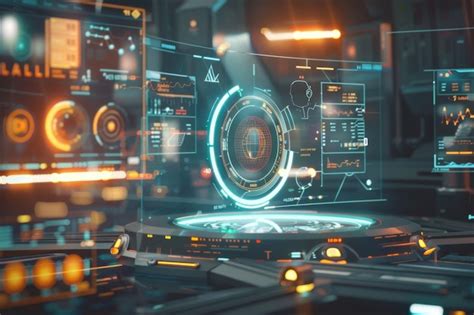 Premium Photo Futuristic User Interface Of A Holographic Display