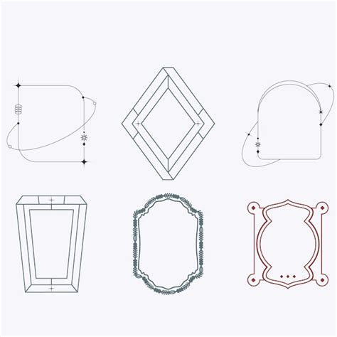 Premium Vector Modern Minimalist Aesthetic Line Elements Set With