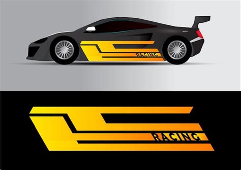 스포츠 자동차 데칼 줄무늬 자동차 튜닝 스티커 스피드 레이싱 줄무늬 운송용 빨간색 표시 P36 프리미엄 벡터