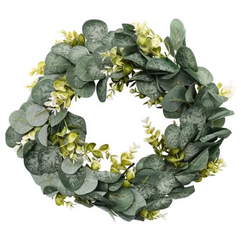 Eueath Front Door Farmhouse Artificial Wreath Spring Summer Greenery