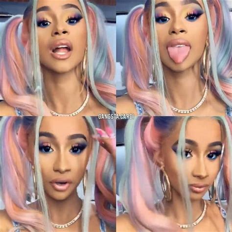 Cardi B Colored Hair Cardi B Tongue Wigs Cardi B Hairstyles