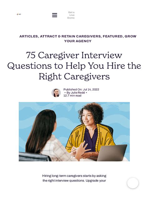 65 Caregiver Interview Questions To Help You Hire The Right Caregivers