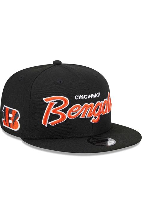 New Era Cincinnati Bengals Main Script Fifty Snapback Hat Black