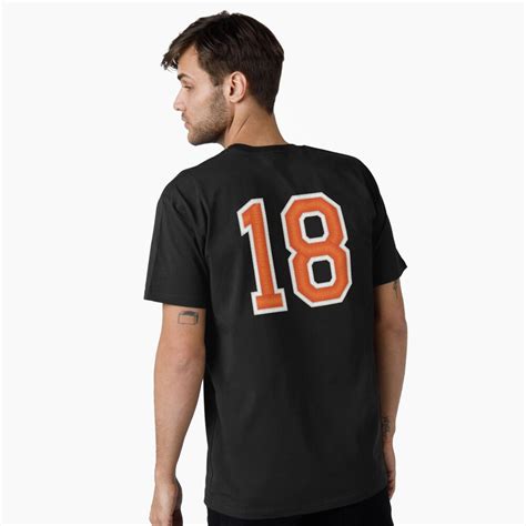 Sports Number 18 Jersey Eighteen Orange Sticker For Sale By Elhefe
