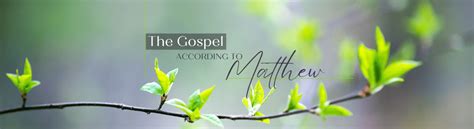 The Gospel According To Matthew Greenwood Community Church