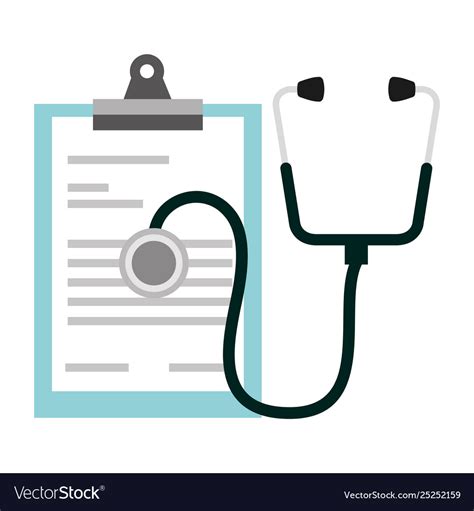 Medical Clipboard And Stethoscope Royalty Free Vector Image
