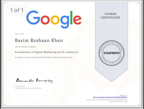 Basim Roshaan Khan On Linkedin Courseracertification