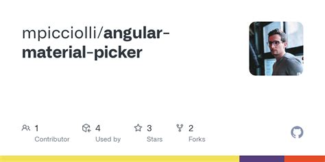 GitHub Mpicciolli Angular Material Picker