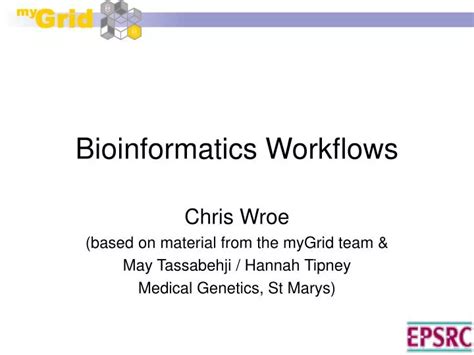ppt bioinformatics workflows powerpoint presentation free download