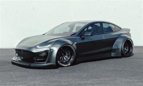 Saleem Model 3 Is Stanced With A Saleem Ultra Widebody Bodykit
