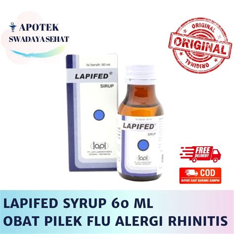 Jual Lapifed Syrup 60 Ml Obat Pilek Flu Hidung Tersumbat Alergi Lapi