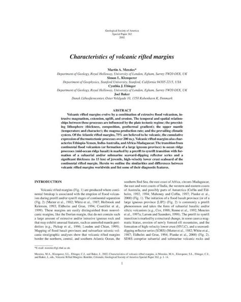 PDF Volcanic Rifted Margins Menzies Et Al 2002 DOKUMEN TIPS