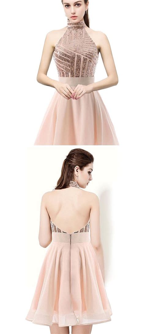 Chic Sexy Homecoming Dress Sequins Satin Short Prom Dress Party Dress