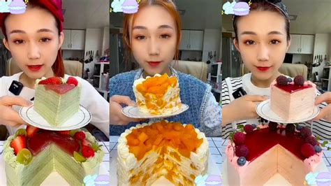 Asmr Crepe Cake Crepe Desserts Mukbang Compilation Youtube