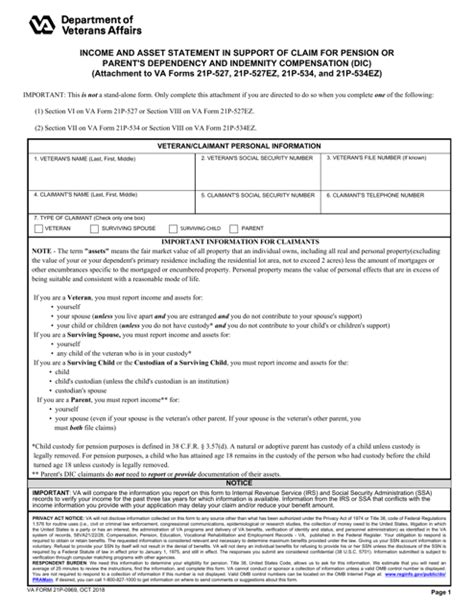 Va Form 21p 0969 Fill Out Sign Online And Download Fillable Pdf