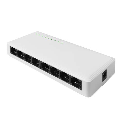 8 Port Network Switch 10 100 1000 Mbps Ethernet Switch Auto Mdi Mdix