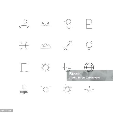 점성술 선형 얇은 아이콘 설정합니다 간단한 벡터 아이콘 설명 0명에 대한 스톡 벡터 아트 및 기타 이미지 0명 궁수자리 녹색 기술 Istock